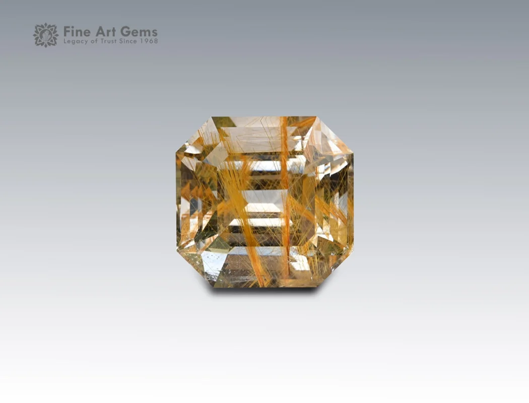5.60 Carat Rutile Included Quartz with Diamond Cut - Pakistan - Q1-10 ...